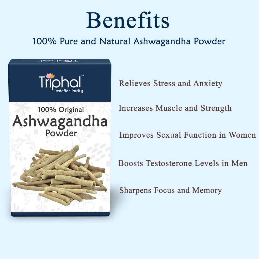 Buy Ashwagandha Powder | 100% Pure Churna - No Adulteration | Triphal