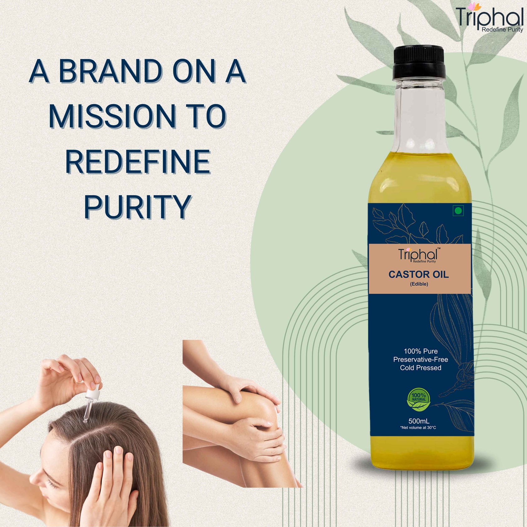 Buy Cold Pressed Pure Castor Oil / Arandi Tel | Edible Grade – Triphal